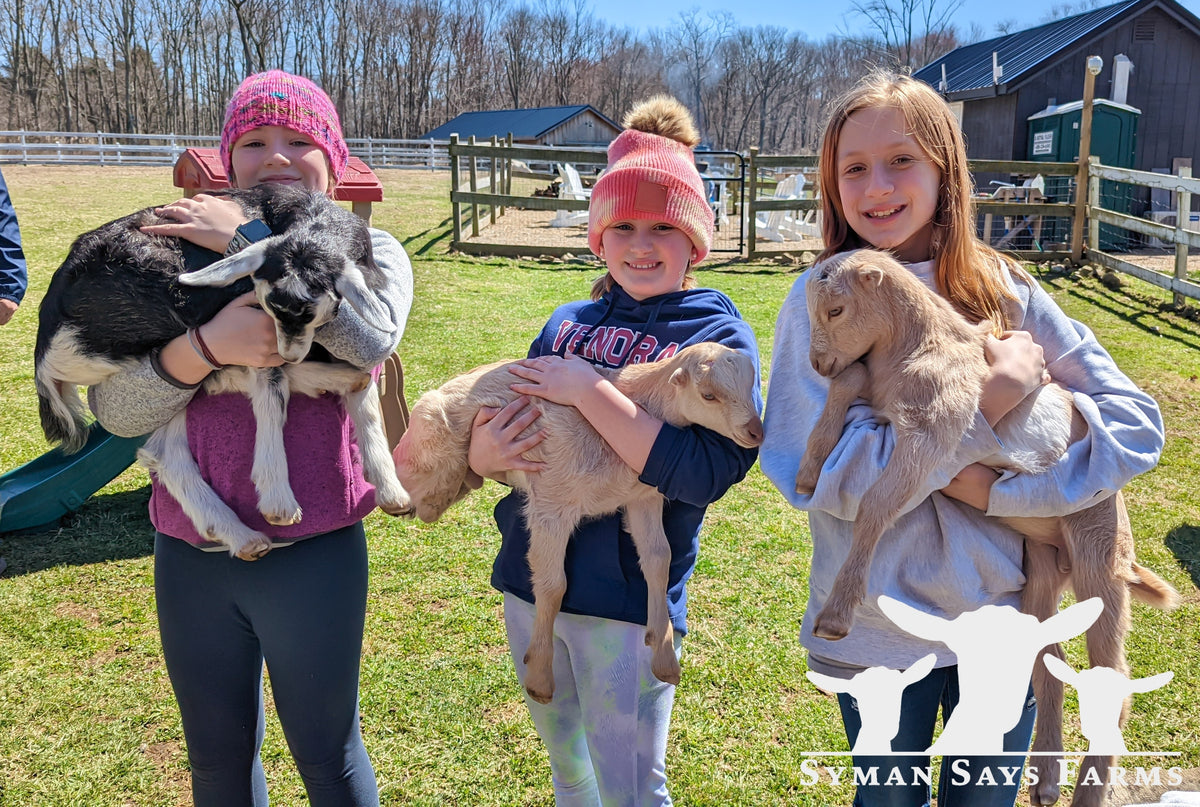 BABY Goat Snuggles | Saturday & Sunday – Syman Says Farms