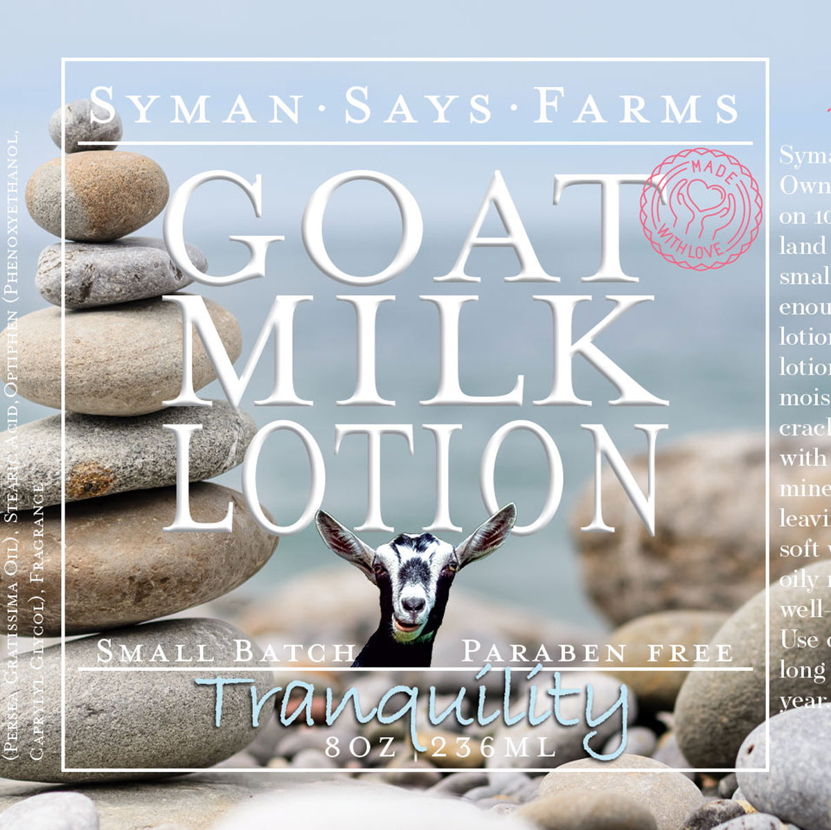 Tranquility | Lavender & Fresh Mint Scented Goat Milk Lotion – Syman ...